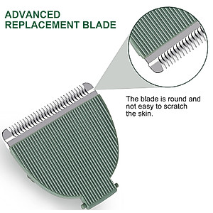 3 Pack Replacement Blades Compatible with Meridian Trimmer, Hygienic Ceramic Replacement Blades Compatible with Meridian Body Trimmer (Onyx & Sage), Green