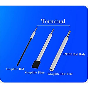 KIESEV 1PCS Graphite Rod/Sheet/Disk Electrode Cathode Electrolytic Cell Carbon Electrode Electrochemistry High-Purity Graphite ≥ 99.99% Lab (15 * 10 * 3mm Graphite Sheet Electrode)