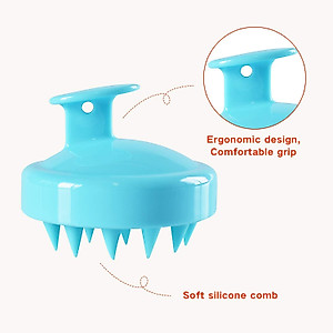 Shampoo Brush Bath Brush Kit Including Hair Scalp Massager Brush,Silicone Shower & Bath Brush Gentle Scrub Skin Exfoliation,Pore Cleaning Pad for Men Women Kids(Green)