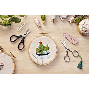 Beaditive Classic Embroidery Scissors with Leather Sheaths - Sewing, Embroidery, Crafting - Stainless Steel Pink