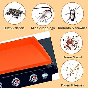 Jacooxi Silicone Griddle Mat 36 Inch for Blackstone Grill, Upgraded Blackstone Griddle Full Wrap Mat, Outdoor Griddle Cover Accessories, Orange