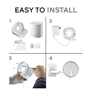 Bangcheer - Cable Organizer for Whole WiFi Booster, Home WiFi Mesh System for Tp Link Deco x20 and x60, Easy-to-Install Wall Mounted Holder for WiFi Booster, White, Pack of 3