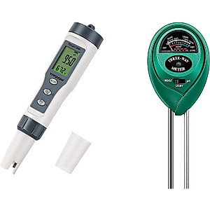 VIVOSUN 3-in-1 Digital pH Meter with ATC, Soil Tester for Moisture, pH and Light-Indoor and Outdoor Use