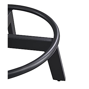 Signature Design by Ashley Quinidad Industrial 4 Piece Set including a Rectangle Counter Height Dining Room Counter Table and 3 Bar Stools, Black & Brown