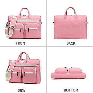 SHWN Pattern 15 "Waterproof Laptop Shoulder Messenger Bag with 14" -15.6 "Bounce Bubble protection (pink)