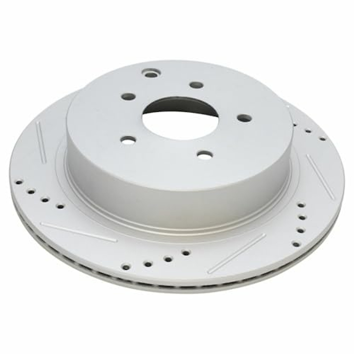 GCDAHZZ 2pcs Disc Brake Rotor Set Rear Left Driver and Right Passenger Side Coated Cast Iron Drilled and Slotted for Nissan,for Infiniti 2.68 In68mm-Center Hole Diameter 5pc