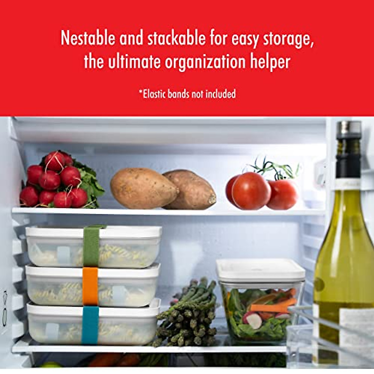 ZWILLING Fresh & Save Flat Lunch Box Large, Airtight Food Storage Container, Meal Prep Container, BPA-Free, Semi-transparent