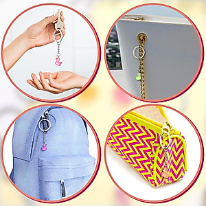 Mini Duck Keychains Glow in the Dark Duck Keychains Duck Party Favors Light up Tiny Duck for Birthday Baby Shower(48 Pcs)