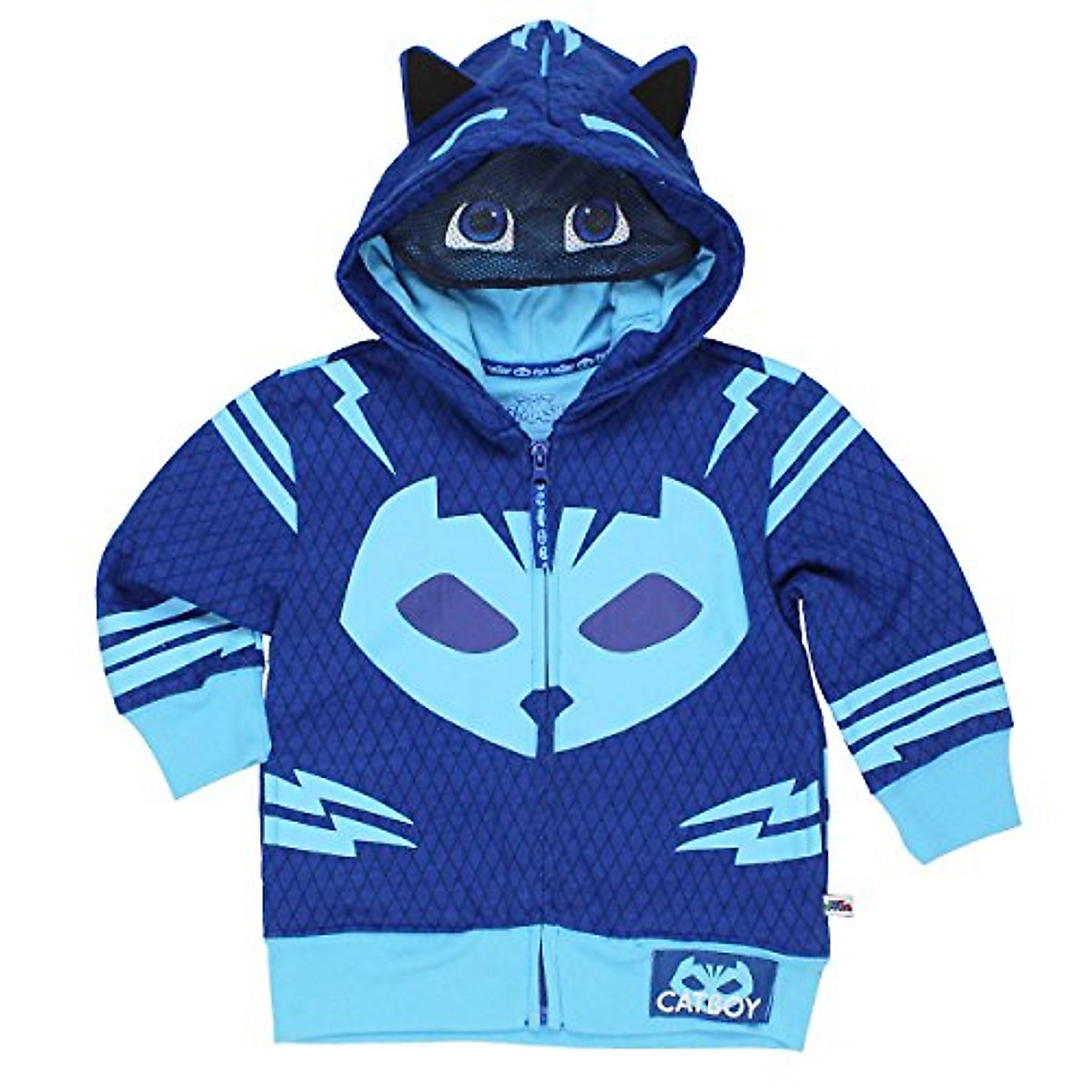 PJMASKS Little Boys' Toddler Catboy Hoodie, Blue, 3T
