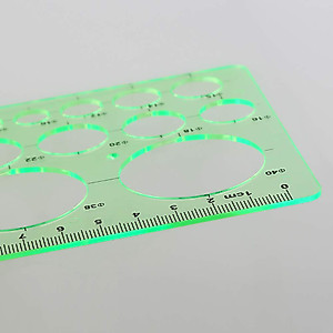 Geometric Drawings Templates Measuring Geometry Rulers 15 Pcs with 1 Pack File Bag for Design School Studying Office Building…