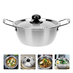 YARNOW Camping Stove Pots Korean Ramen Cooking Pot with Lid Hot Pot Traditional Hot Pot Fast Heating for Kitchen Cookware 2800ml Korean Movies Camping Cookware