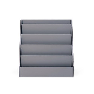 Humble Crew Camden, Grey Children's Wooden Bookcase Storage Rack with 5 Tiers