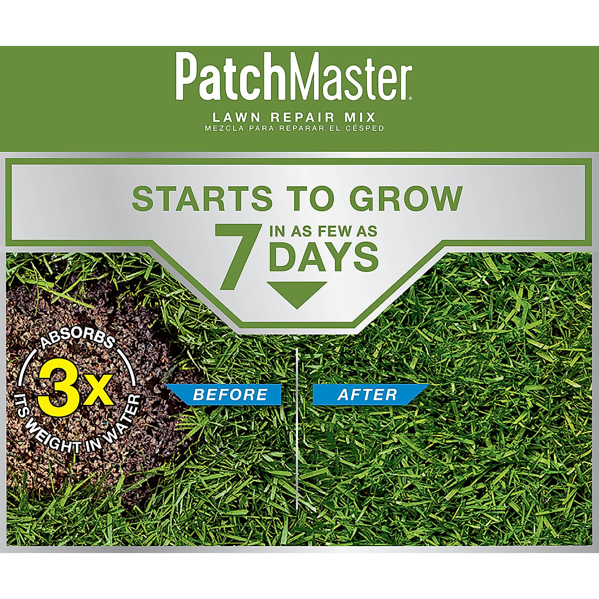 Scotts PatchMaster Lawn Repair Mix Tall Fescue Mix, Combination Grass Seed, Fertilizer, and Mulch, 4.75 lbs.