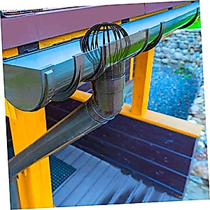 Housoutil 4 Pcs Eaves Filter Cover Gutter Drain Screen Gutter Leaf Strainer Leaf Filter Gutter Strainer Mesh Filter Expanding Water Hose Round Balloons Roof Gutter Filter Gutter Filter Cover