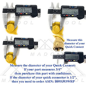 MI MADOL IMPORTS, LLC MADOL Propane/Natural LP Gas Quick Disconnect Connect 1/2” dust Cap/Cover [910-095]