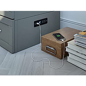 AFI Hamilton Murphy Bed Chest with Charging Station, Twin XL, Grey