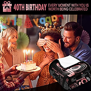 40th Birthday Decorations for Women Men,Happy 40th Birthday Gifts for Men Women,40th Birthday Gift Ideas,Great Birthday Gifts for 40 Year Old Husband Wife Dad Mom,Back in 1983 Throw Blanket Rose Gold