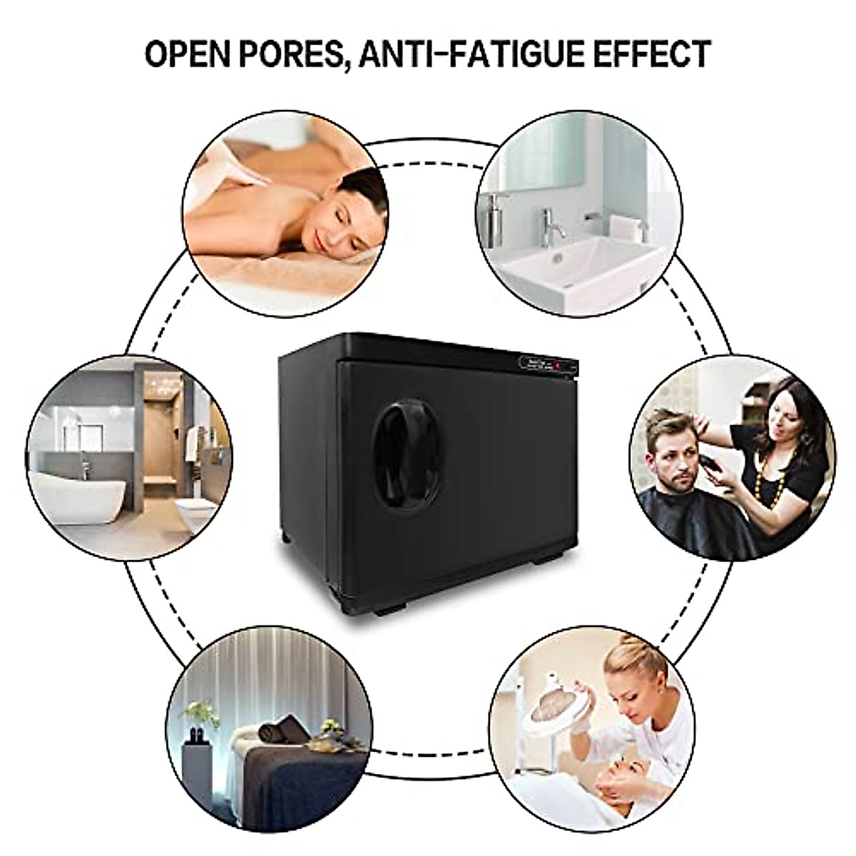 18L Professional Towel Warmer, Large Hot Towel Warmer, The RetainTime Towel Warmer is Suitable for Salons, Beauty, Spas, Pedicures and Other Professional Stores.(Black Towel Warmer)