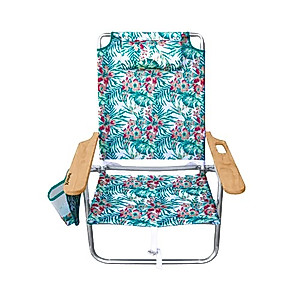 Hurley Mid-Height Wood Arm Beach Chair, One Size, Hawaiian Gardens White