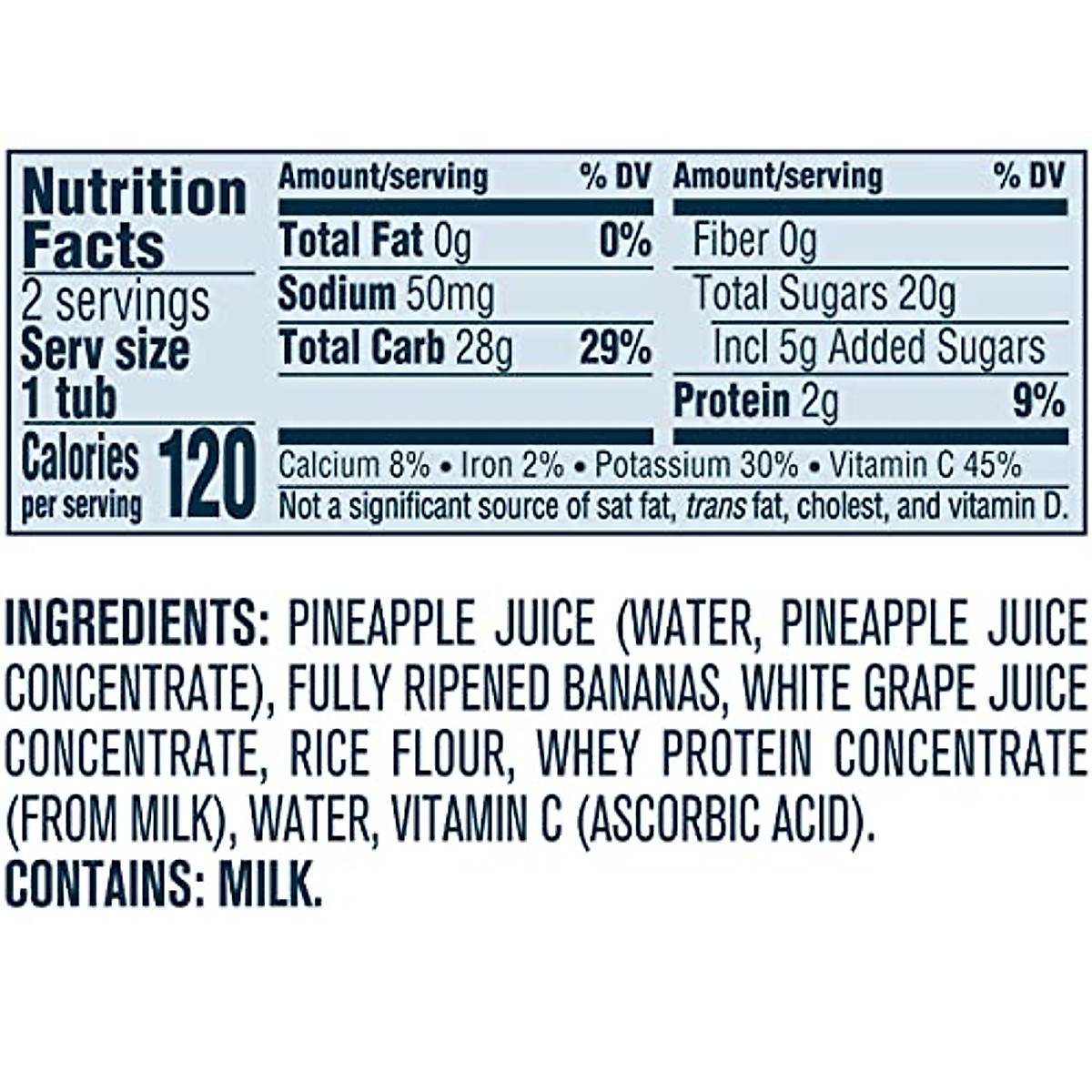 Gerber 2nd Foods Baby Food Tubs, Hawaiian Delight, Creamy Juice & Fruit Blend, 4-Ounce Tubs, 2 CT Per Pack (Pack of 8)