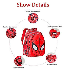 Zmioviq Boys School Backpack Set, 17Inch Large Bookbag | Lunch Bag | ID Badge Holder, 3D Cartoon Design, Great Gift Idea for Kids