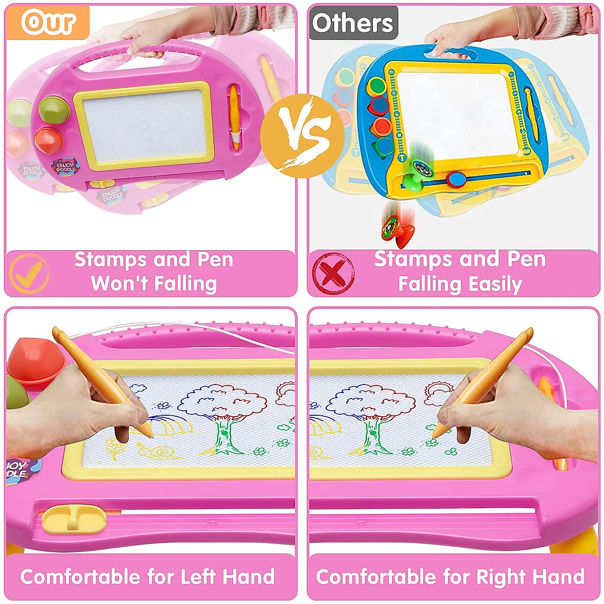 Toys for Girls,Toys for 2-3 Year Old Girls,1 Year Old Girl Gifts Kids Toys Magnetic Drawing Board Detachable Legs Doodle Board,Etch Table Sketch Pad,Learning Toddlers Toys for 2 3 4 Girls Boys