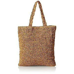 The Drop Women's Ealga Flat Handle Straw Tote, Natural, One Size