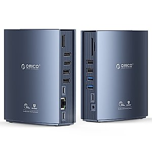 ORICO MacBook Docking Station for MacBook Pro M1, Mac, Window, 15 in 1 USB C Triple Display Docking Station with Dual Moniter 4K HDM, 8 USB Ports, Display Port, 100W PD, RJ45, 3.5mm Audio, TF/SD