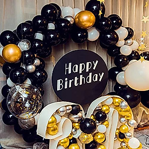 70Pack 12 Inch Matte Black Latex Balloons for Black Party Supplies Birthday Decorations Graduation Decor Halloween Decorations