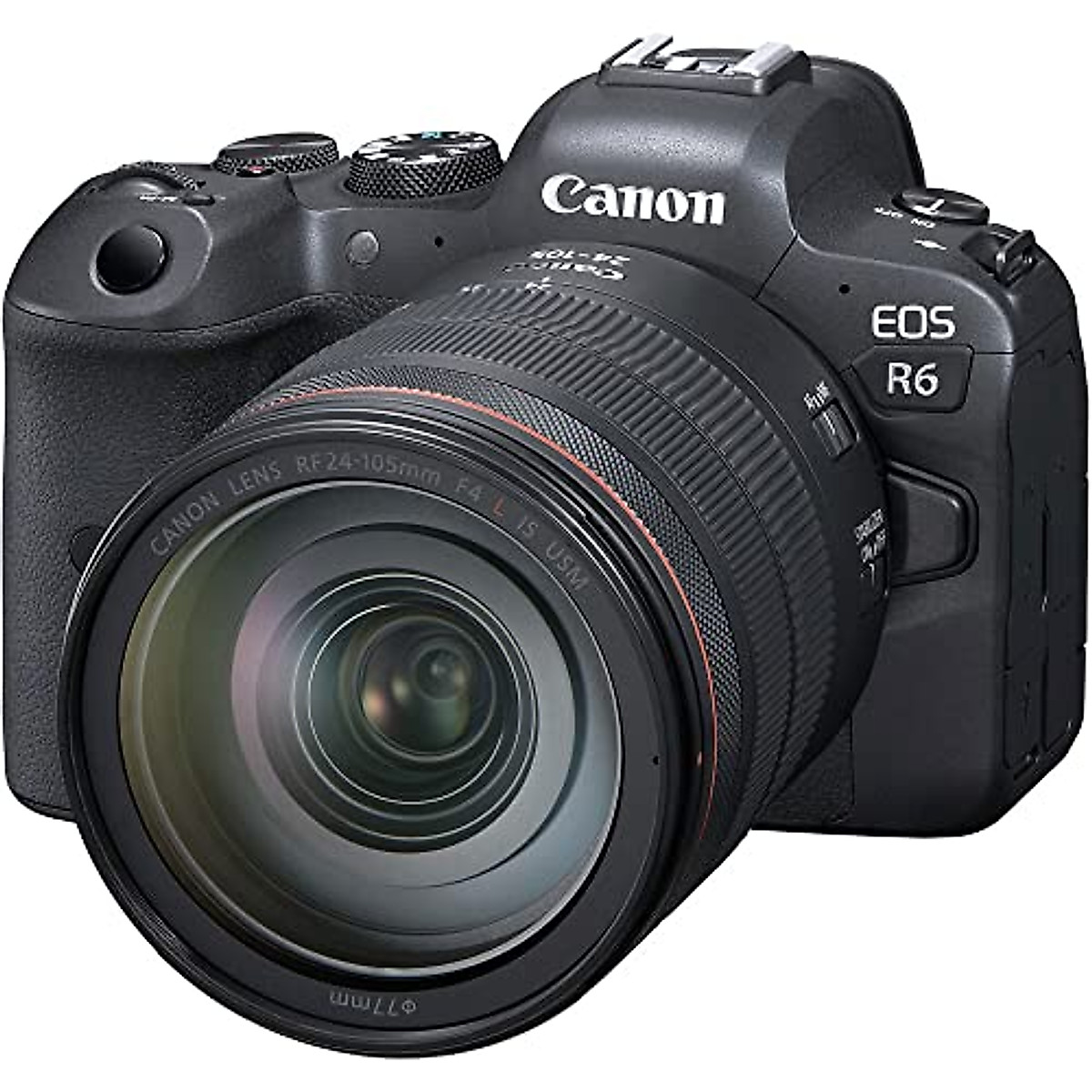 Canon EOS R6 Mirrorless Digital Camera with 24-105mm f/4L Lens (4082C012) + 4K Monitor + Canon EF 24-70mm Lens + Headphones + Mount Adapter EF-EOS R + Pro Mic + 2 x 64GB Tough Card + More (Renewed)