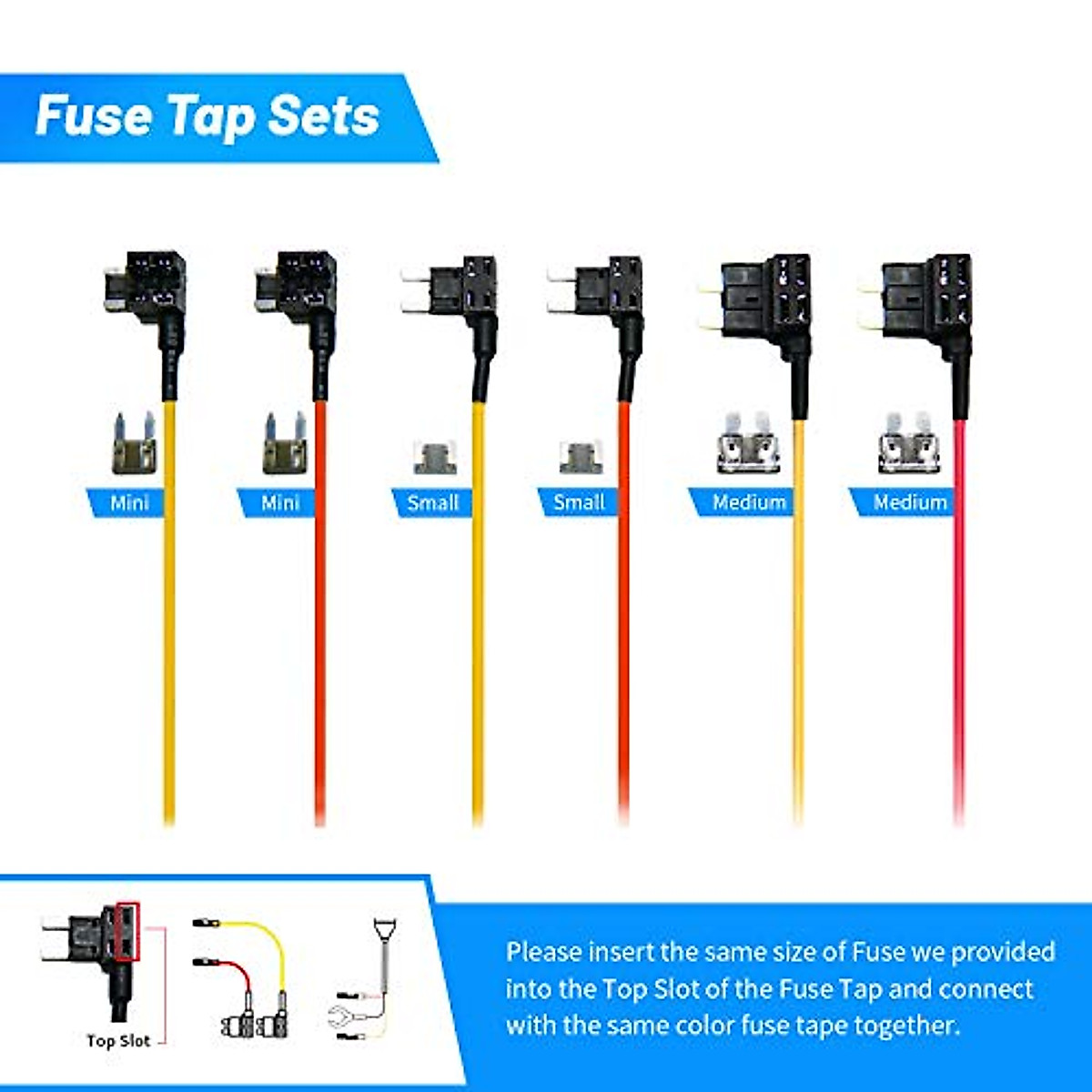 DDPAI Dash Cam Hardwire Kit, Compatible for Mola N3 Pro/ Z50 Dash Cam/Mini 5 Dash Cam/ Z40 Dash Cam Hard Wire Kit Fuse for Dashcam in Type-C Port, Plozoe 12V-24V to 5V Car Dash Camera Charger