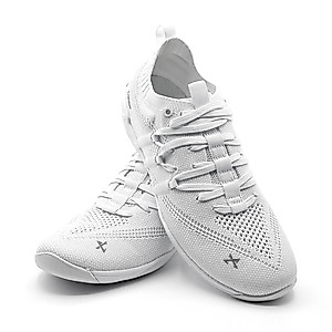 TriXstar Altair Unisex Premium Cheer Shoes, Cheerleading Sneakers Lightweight Lace Up Shoe for Men and Women, Superior Functional Design, White
