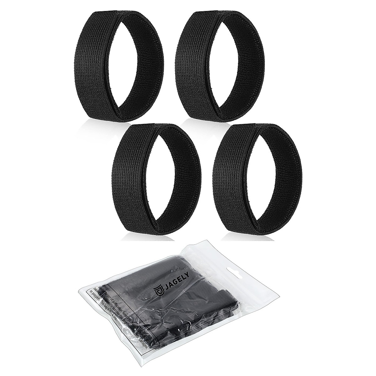 JaGely 2 Pairs Black Boot Blousers Elastic Military Boot Straps Boot Bands Military Blousing Straps Ankle Hook and Loop for Men Women Hunting Gardening Hiking Cycling Fishing Military Army Uniforms