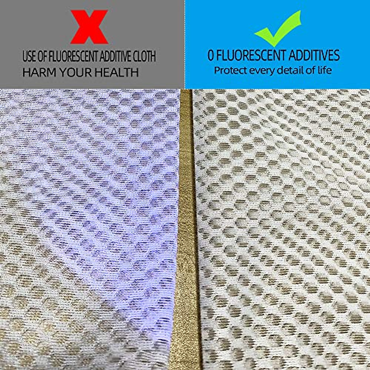 TENRAI 3 Pack (3 Large) Delicates Honeycomb Mesh Laundry Bags, Socks Fine Mesh Wash Bag for Underwear, Lingerie, Bra, Boxer, Use YKK Zipper, Have Hanger Loops (White)