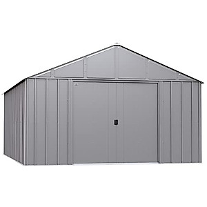 Arrow Classic Metal Shed, 12 x 17, Flute Grey