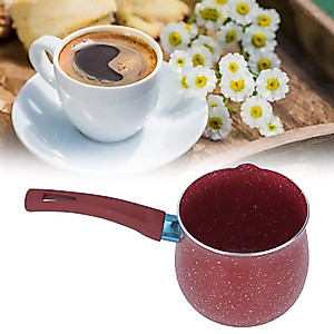 butter warmer Pan, Non Stick Milk Pan Mini Coffee Pot Saucepan Lightweight Kitchen Cooking Pot Aluminium Alloy Saucepan Cooking Pots Pot Stone Pot(red)