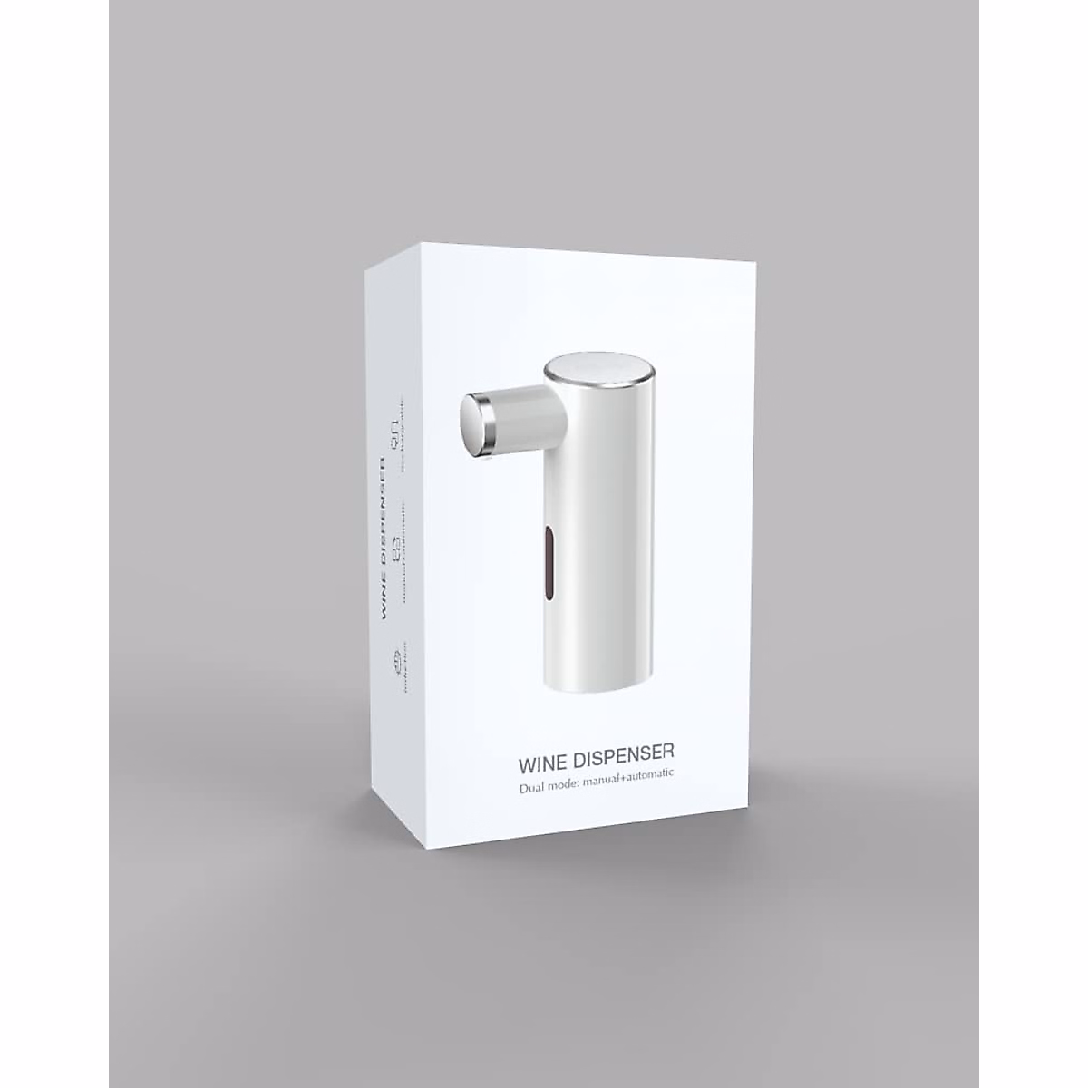 Automatic/Manual Wine Aerator, USB Rechargeable Wine Pump Dispenser Electric Aeration and Decanter Wine Spout Pourer, Red & White Wine Accessories Automatic Aerator – White