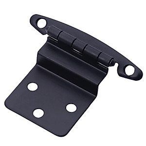 DecoBasics 3/8 Inset Non Self Closing Cabinet Hinge, Matte Black - 25 Pack
