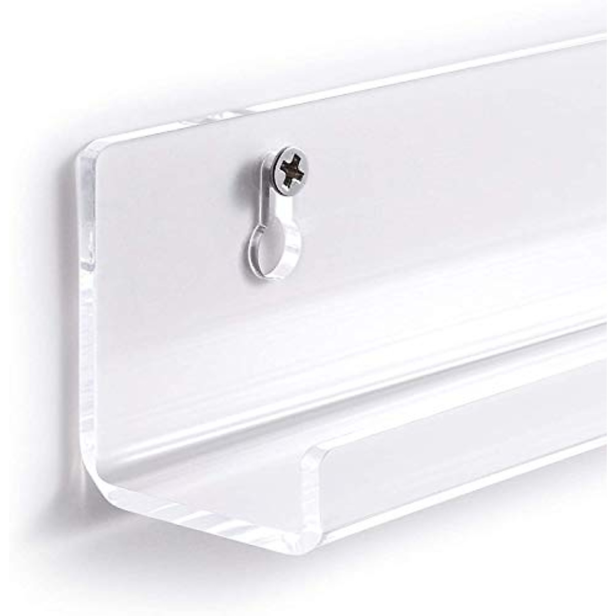 akrilex Vinyl Record Shelf Wall Mount - 8 Pack 12-inch Clear Acrylic Album Record Holder Display Rack - Art for the Records Collector