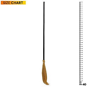 Skeleteen Witch Broomstick Costume Accessories - Realistic Wizard Flying Broom Stick Accessory For Costumes