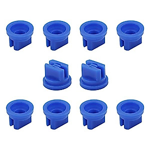 Yinpecly 10Pcs Flat Fan Spray Tip 110 Degree Plastic Nozzle for Agricultural, Cleaning, Cooling Blue Tone