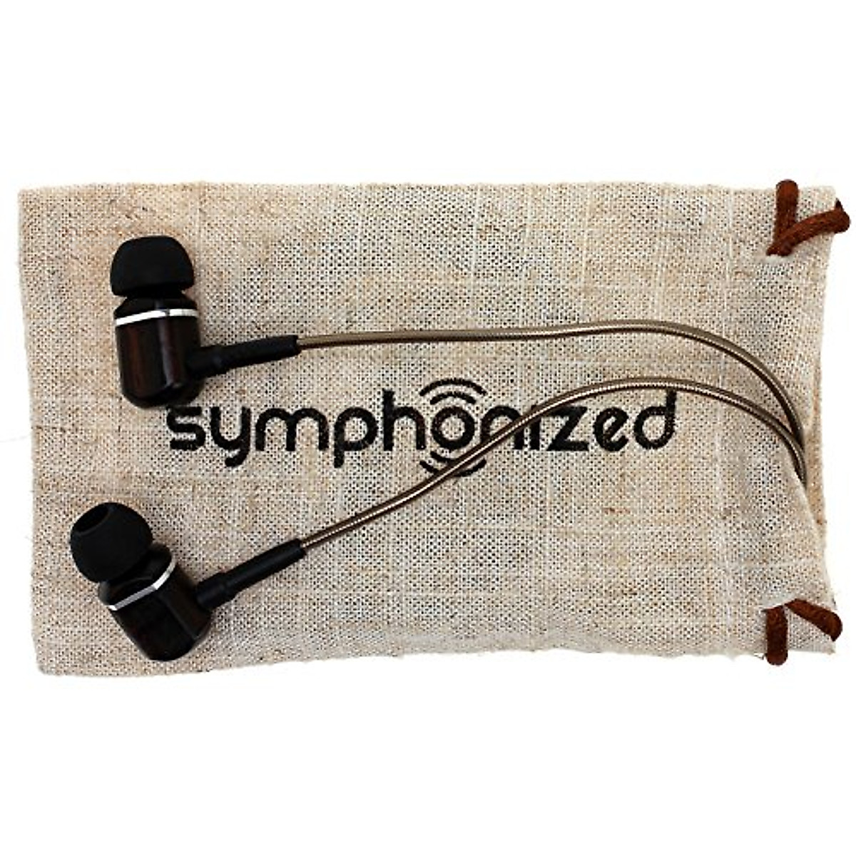 Symphonized MTRX 2.0 Premium Wired Earbuds - Wood In-Ear Headphones with Microphone & Volume Control, Noise Isolation - Corded Ear Buds for Android - Earphones for Computer & Laptop (GunMetal)