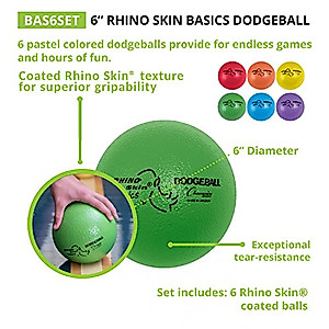 Champion Sports Rhino Skin Basic Dodgeball Set, 6"