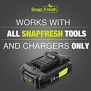 SnapFresh 20V 4.0Ah Li-ion Battery, (Not Compatible with Other Brands), Lithium-Ion Battery Support Fast Charging(BBT-DC40A)