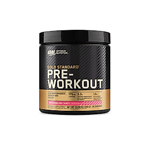 Optimum Nutrition Gold Standard Pre-Workout, Vitamin D for Immune Support, with Creatine, Beta-Alanine, and Caffeine for Energy, Keto Friendly, Watermelon Candy, 30 Servings (Packaging May Vary)