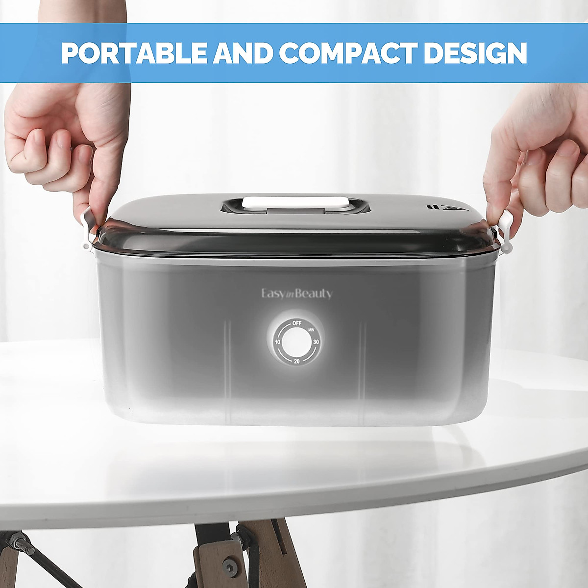 EasyinBeauty Hot Towel Warmer for Facials, Holds 16 Small Towels, 5L Portable Towel Steamer with Quickly Heating in 1-5 Mins, Auto Off Timer Foldable Towel Warmers for Spa, Barber, Manicures, Massage