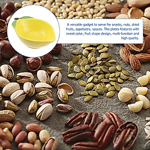 Kichvoe 4.7 * 3Inch Fruit Shaped Bowl Ceramic Lemon Shape Salad Bowl Decorative Snack Candy Nut Bowl Dessert Bowl Serving Plate for Home Kitchen