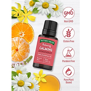 Nature's Truth Aromatherapy Calming 100% Pure Essential Oil, Citrus, 0.51 Fluid Ounce, Clear