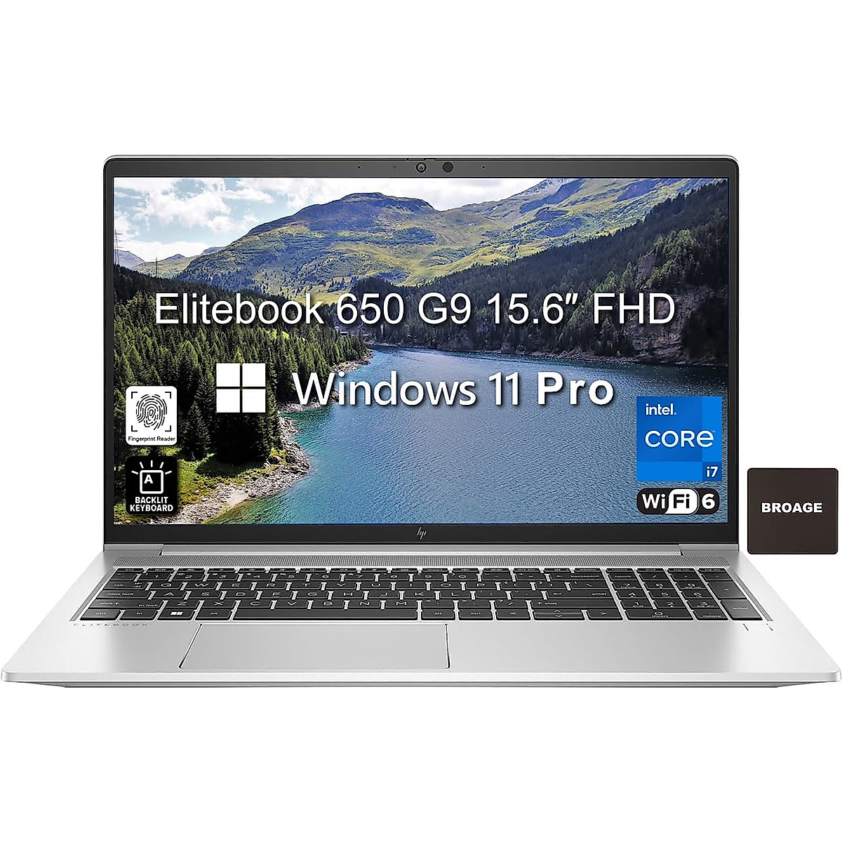 HP Elitebook 650 G9 15.6" FHD Business Laptop Computer, 12th Gen Intel 10-Core i7-1255U, 16GB DDR4 RAM, 1TB PCIe SSD, WiFi 6, Bluetooth 5.3, Backlit Keyboard, Fingerprint Reader, Windows 11 Pro