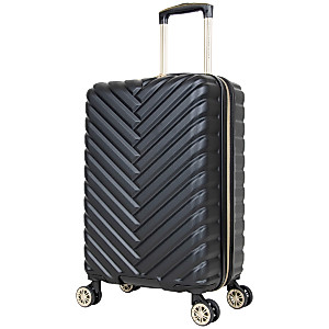 Kenneth Cole REACTION Women's Sophie Backpack Silky Nylon 15" Laptop & Tablet RFID Bookbag for School, Work, & Travel, Black with 20" Carry-On, One Size